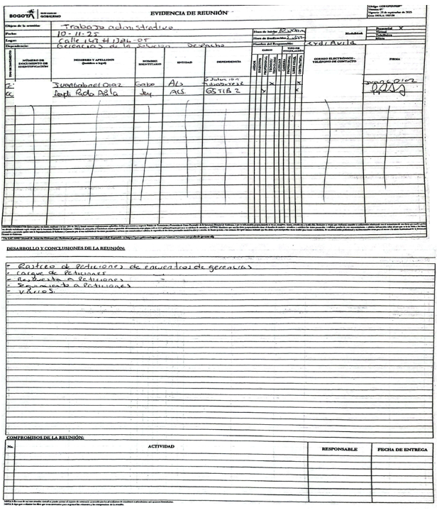 4419 - Revisión de actividades y seguimiento a temas administrativos ...